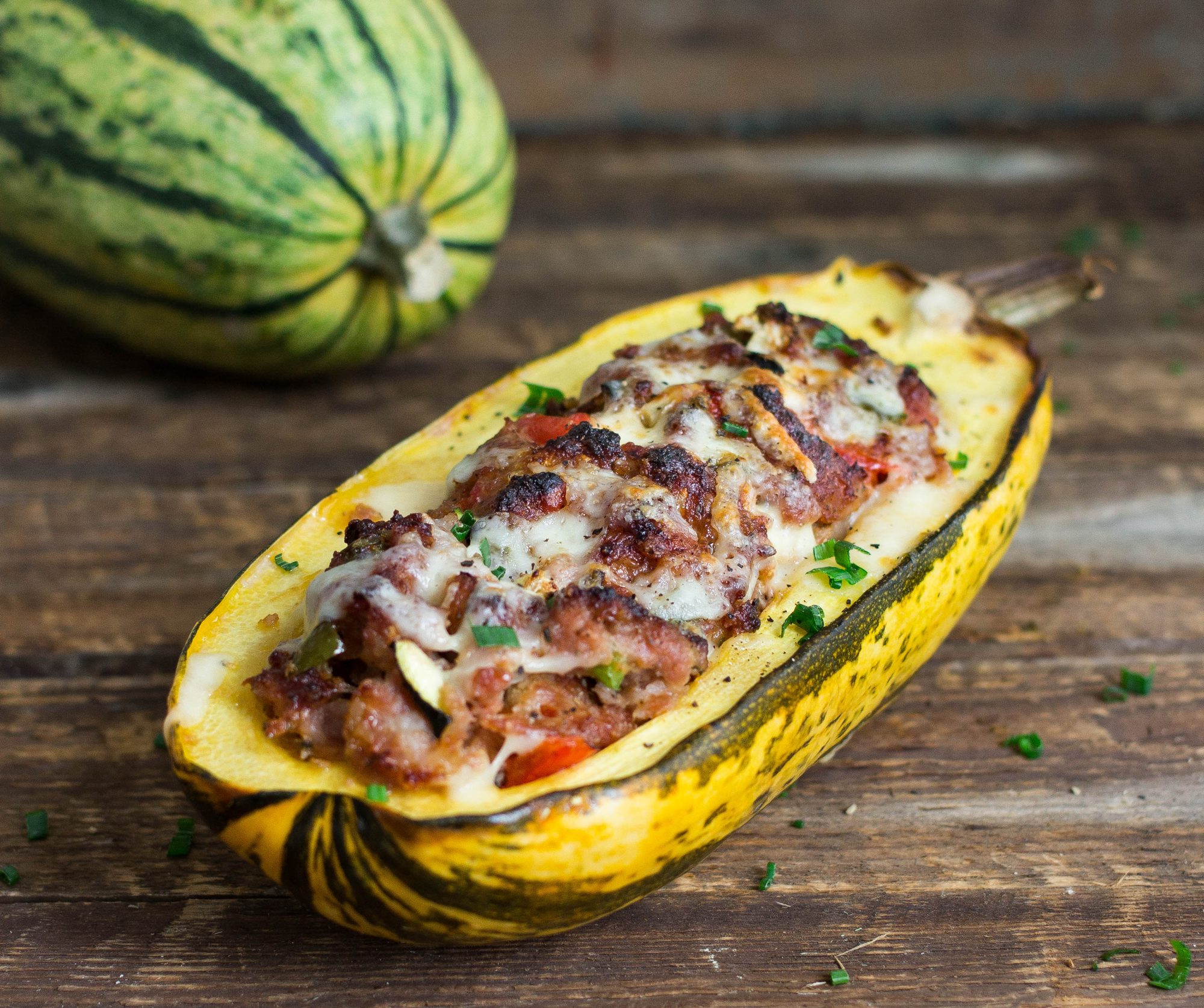 Courge delicata farcie à la saucisse - Mouvement J’aime les fruits et ...