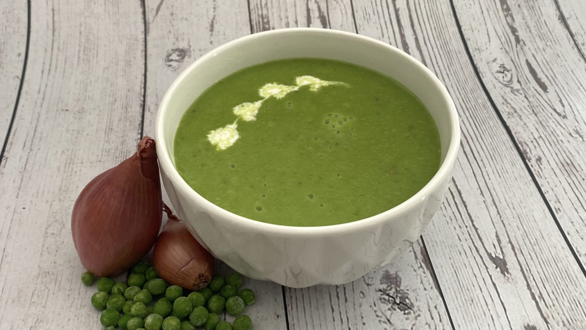 Potage de pois verts - Mouvement J’aime les fruits et légumes
